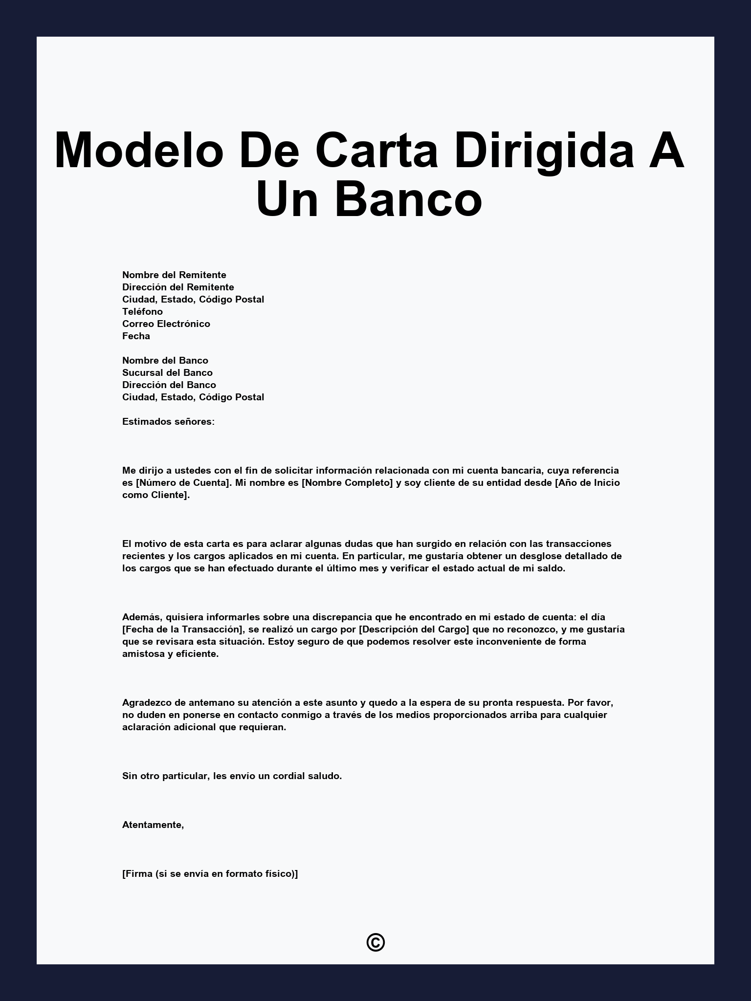 Ejemplo De Carta De Inicio