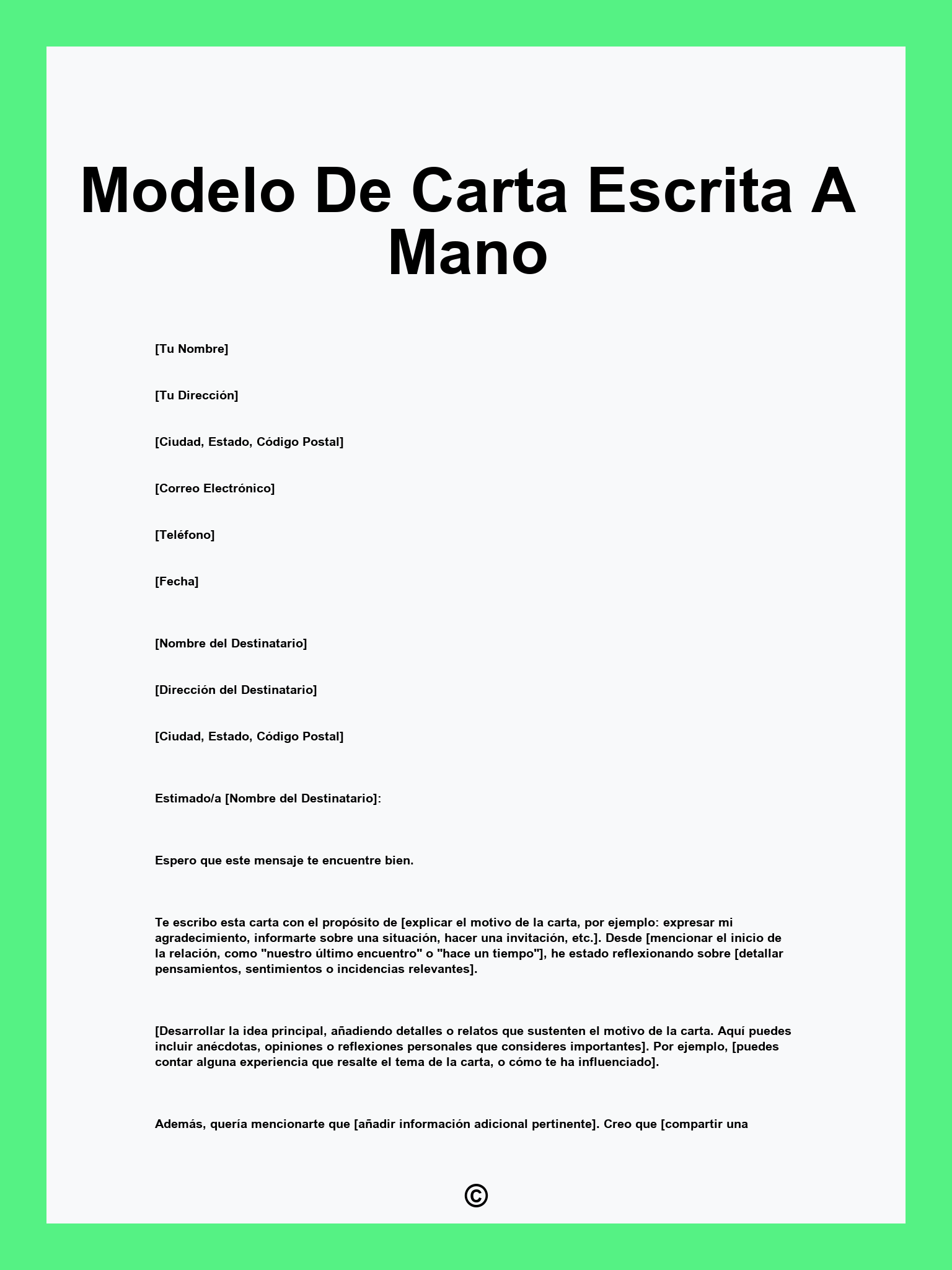 Formato De Carta Escrita A Mano Adecuado Escribir Una Carta A Mano.